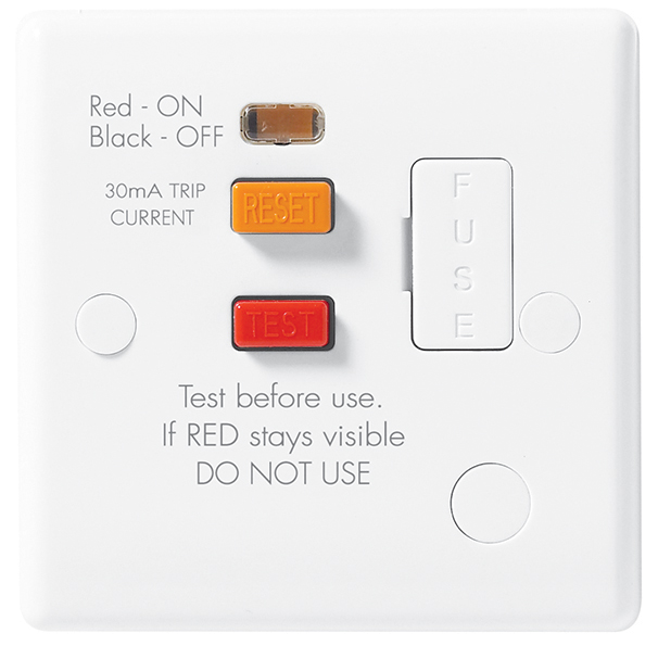 BG 855RCD Nexus Moulded White 13 Amp RCD Fused Unit BG 855RCD Nexus Moulded White 13 Amp RCD Fused Unit